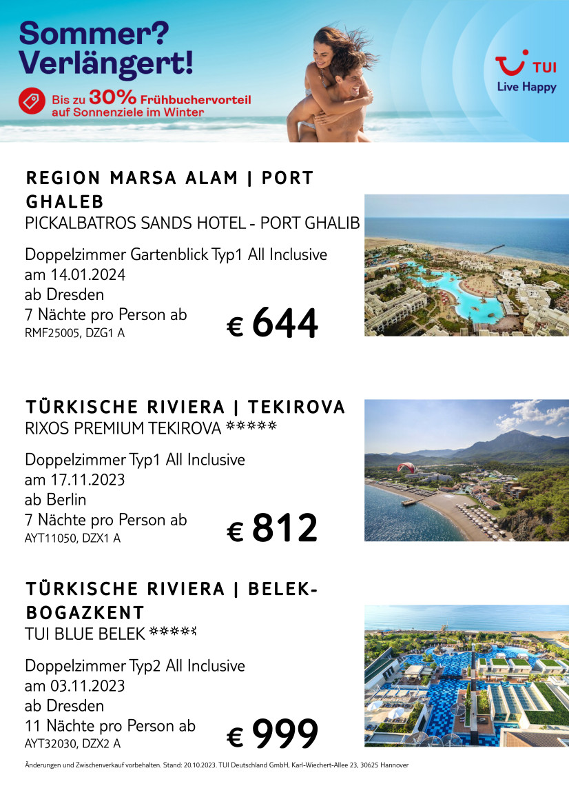 TUI Flyer – Reisebüro Spreewald Reisen Inhaber Mark Schönborn e.K.